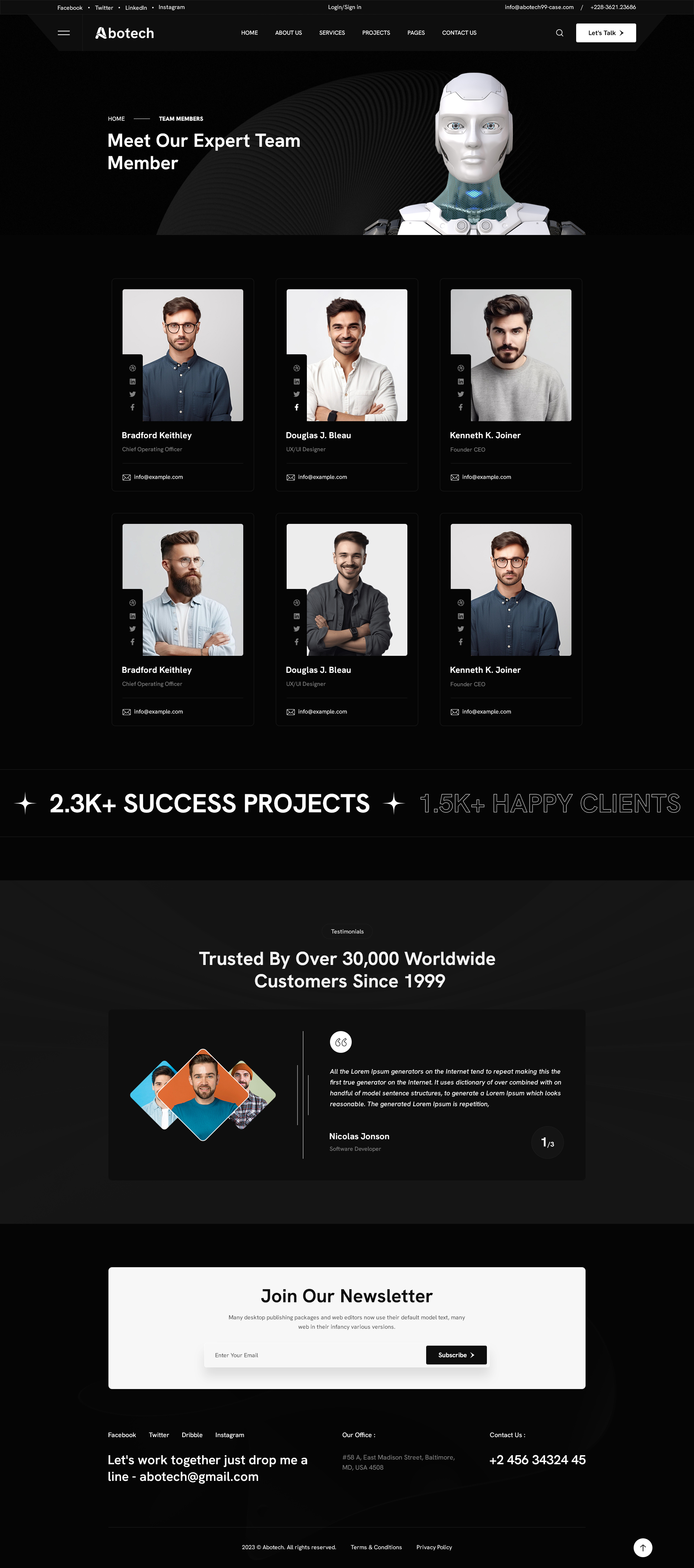 Abotech - Artificial Intelligence & Robotics PSD Template. by Wildstone-Theme